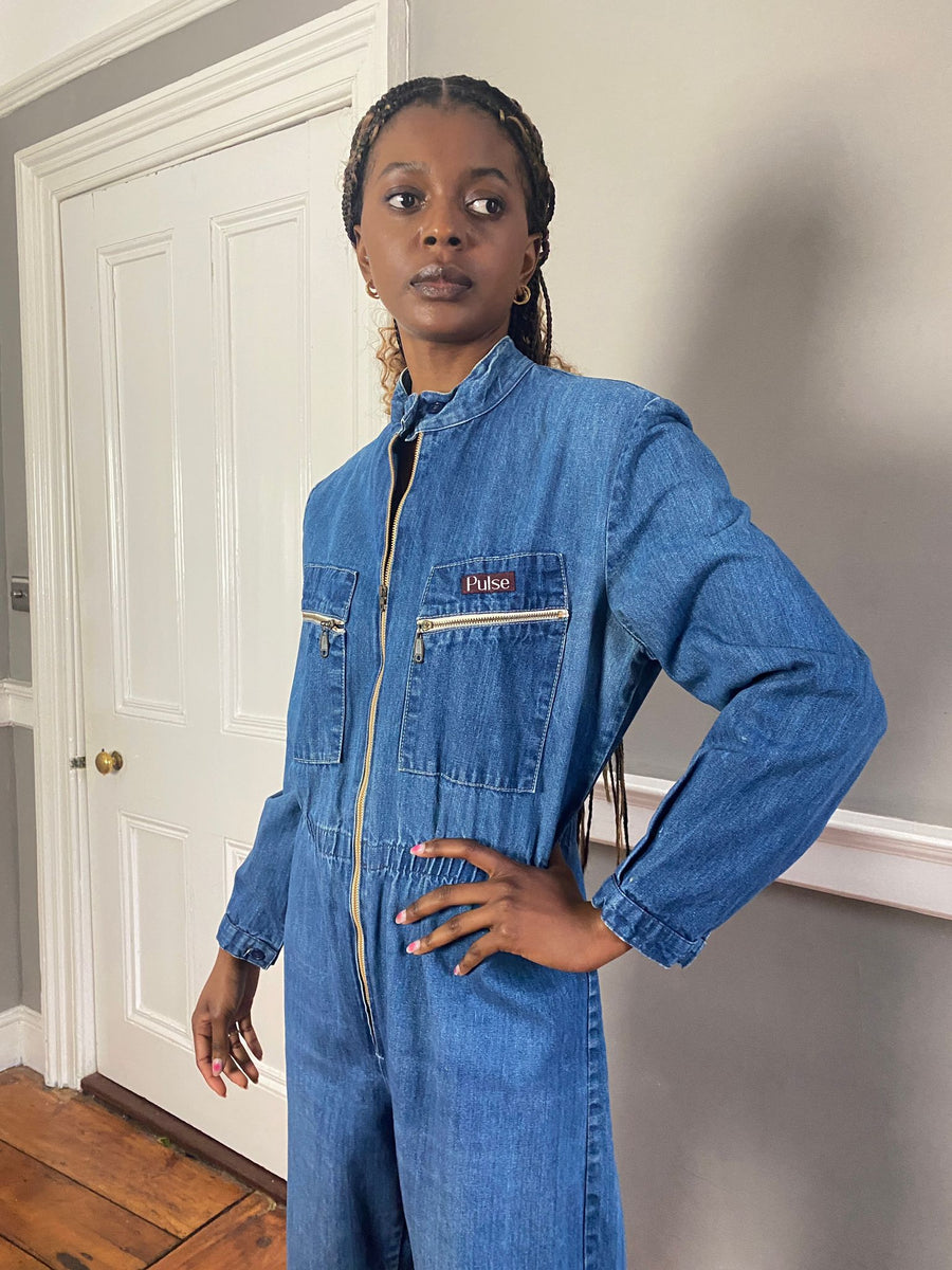 Vintage Pulse denim Boilersuit – vintagesister.co.uk